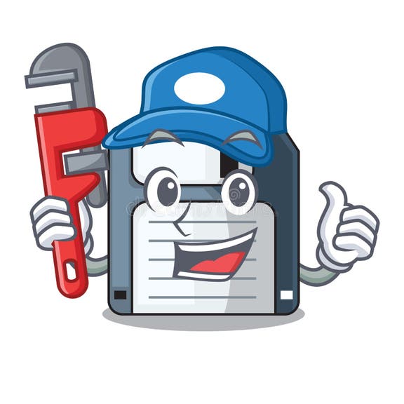 Plumber Floppy Disk in the Writing Wallet Stock Vector - Illustration ...