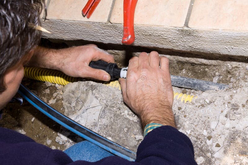 Mason laying brick stock photo. Image of tradesman, brick - 2112276