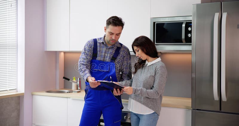 Plumber Kitchen Maintenance Checklist Stock Image - Image of home ...