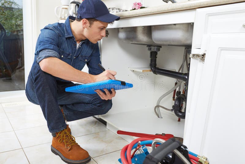 Plumber. stock photo. Image of leakage, people, help - 82018298