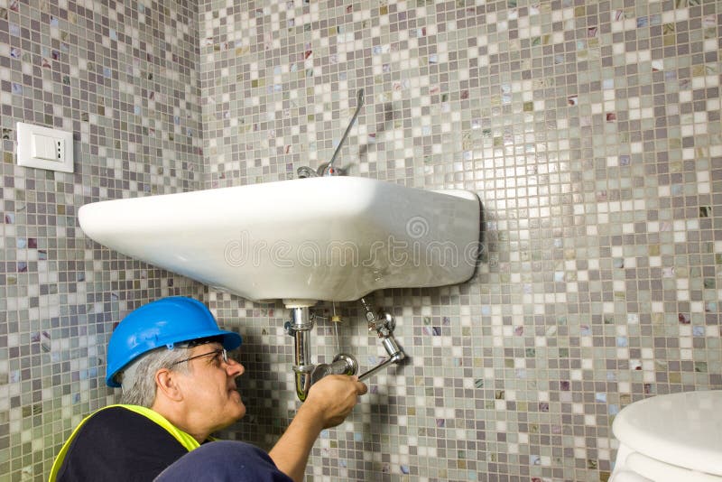 Plumber at work stock photo. Image of equipment, improvement - 36375698