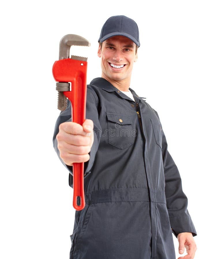 Plumber worker stock photo. Image of labor, helmet, foreman - 13518762