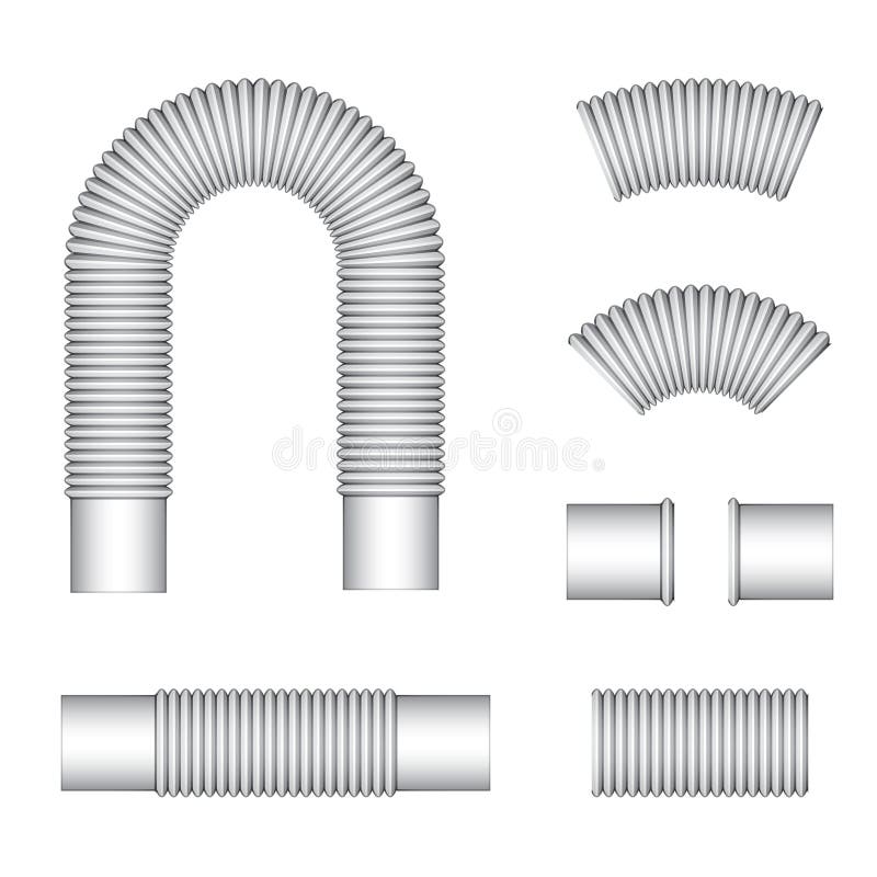 Corrugated drain pipes stock illustration. Illustration of duct - 23762170