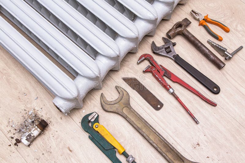 Plumbing Different Tools and Equipment for Repair Radiator and Pipes ...