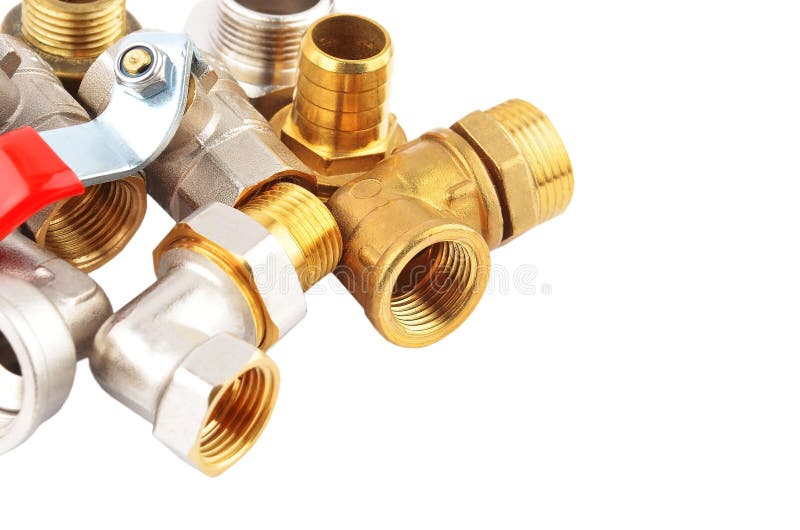 Plumbing fitting and tap stock photo. Image of plumbing - 108492448