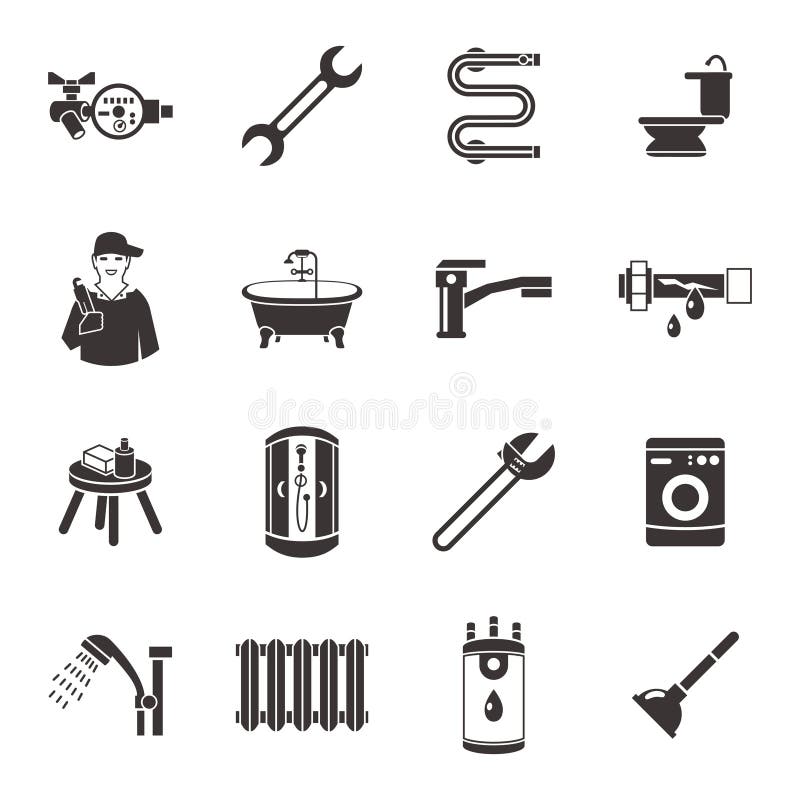 Plumbing Icon Set Stock Illustrations – 18,518 Plumbing Icon Set Stock ...