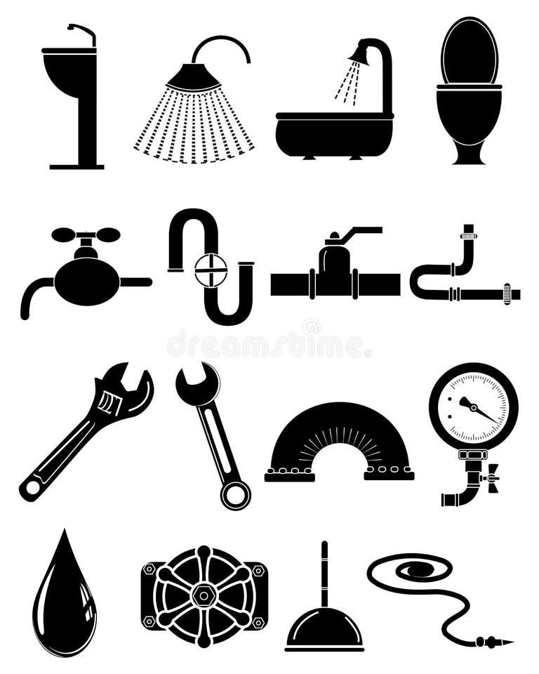 Plumbing Tool Pipe Icons Stock Illustrations – 1,437 Plumbing Tool Pipe ...