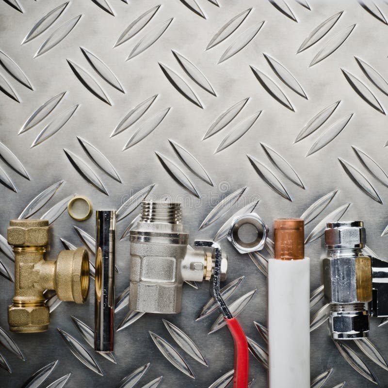 Plumbing inlet pipe valve stock image. Image of nickel - 36019911