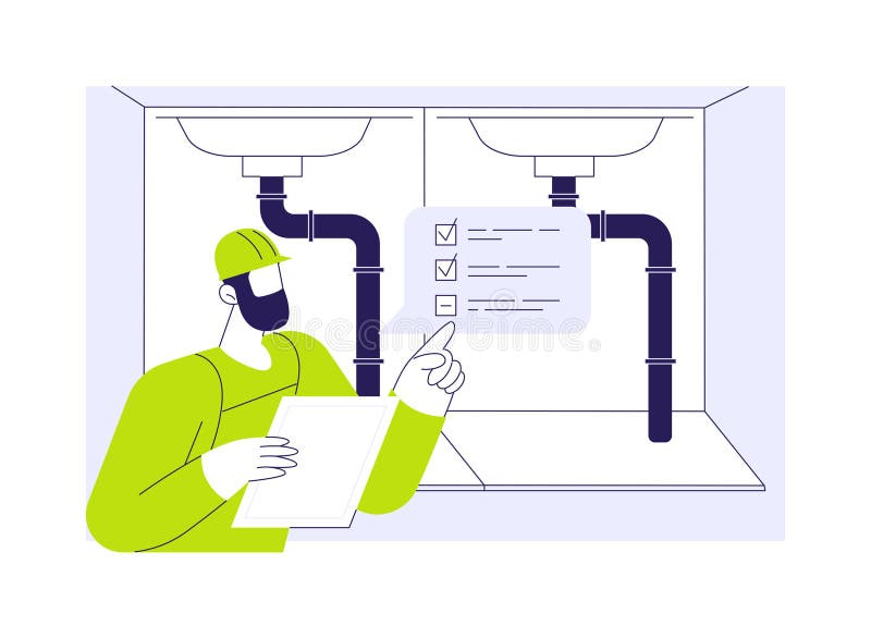 Plumbing Inspection Abstract Concept Vector Illustration. Stock Vector ...