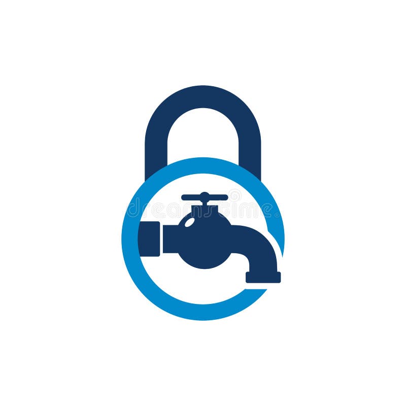 Water Lock Logo Icon Design Stock Vector - Illustration of logotype ...
