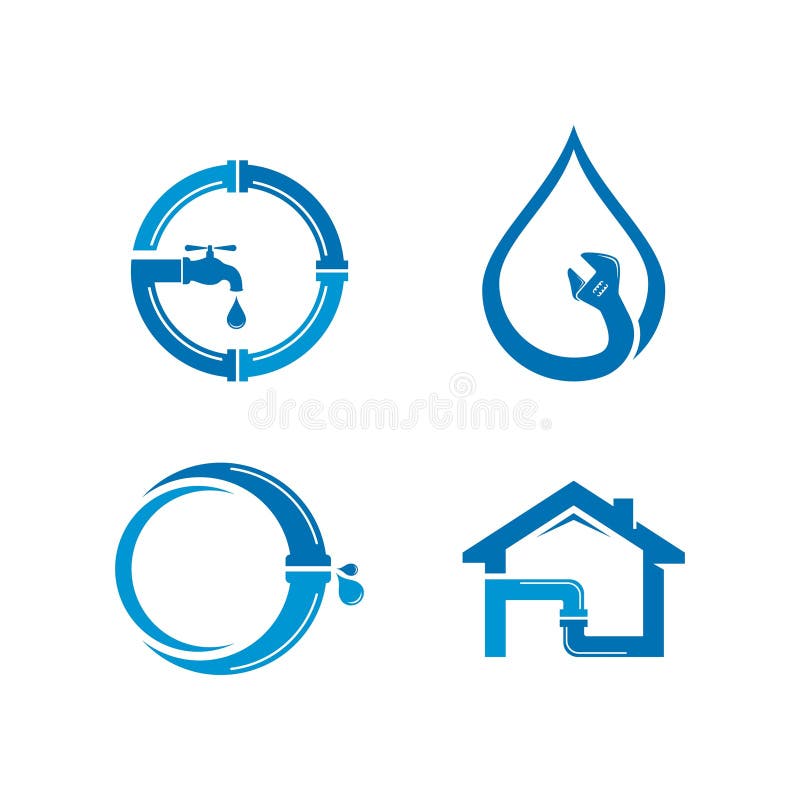 Plumbing Logo Vector Icon Illustration Stock Vector - Illustration of company, concept: 344001918