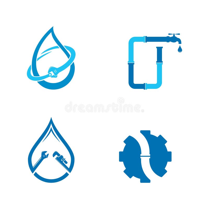 Plumbing Logo Vector Icon Illustration Stock Vector - Illustration of ...