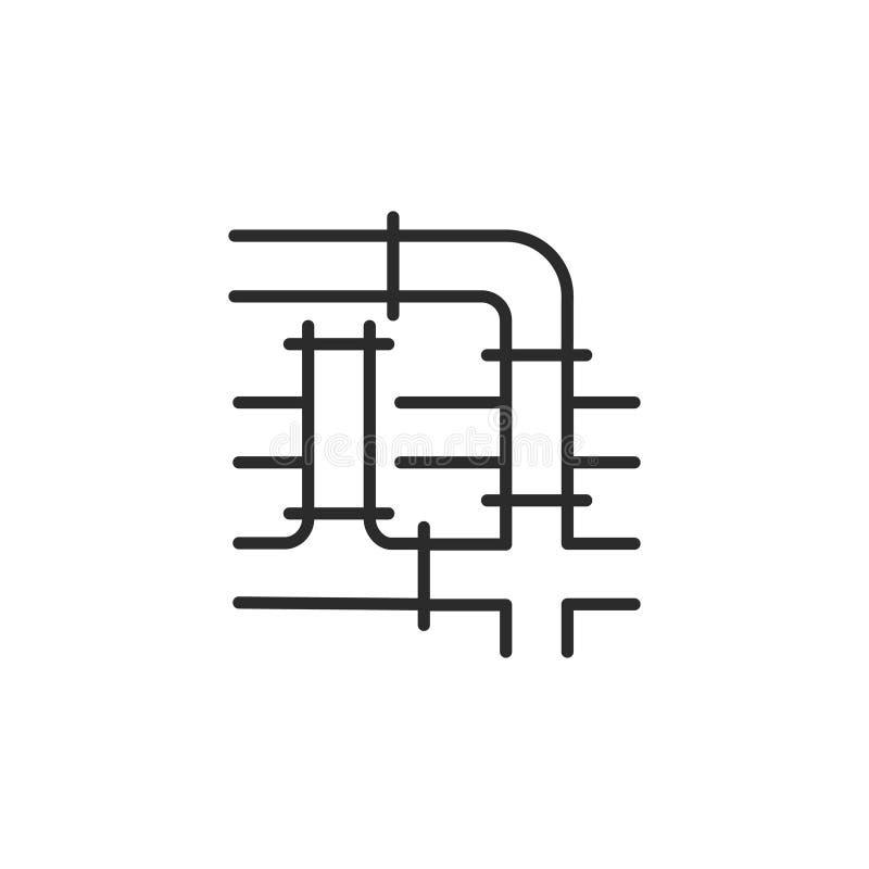 Plumbing Network Icon stock vector. Illustration of system - 317252388