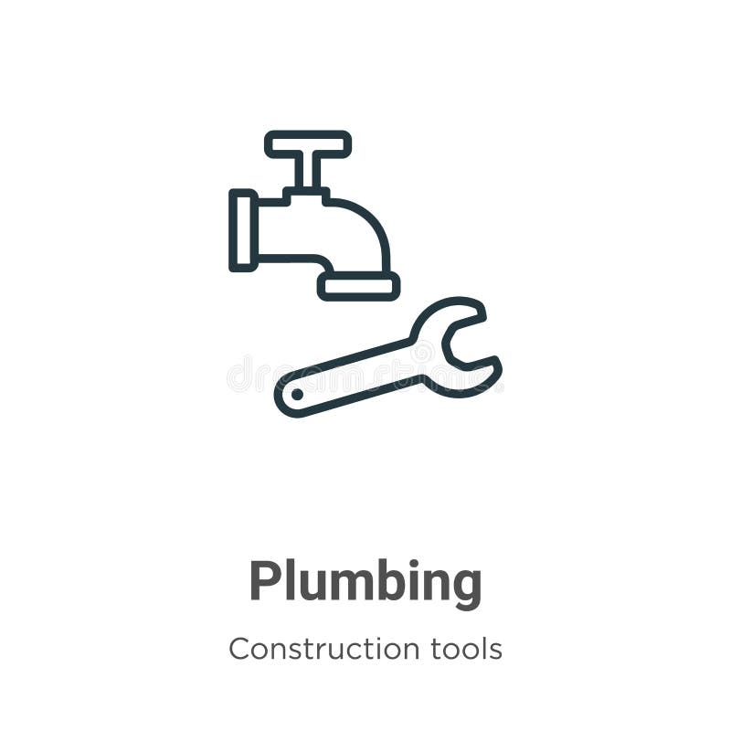 Plumbing Vector Icon on White Background. Flat Vector Plumbing Icon ...