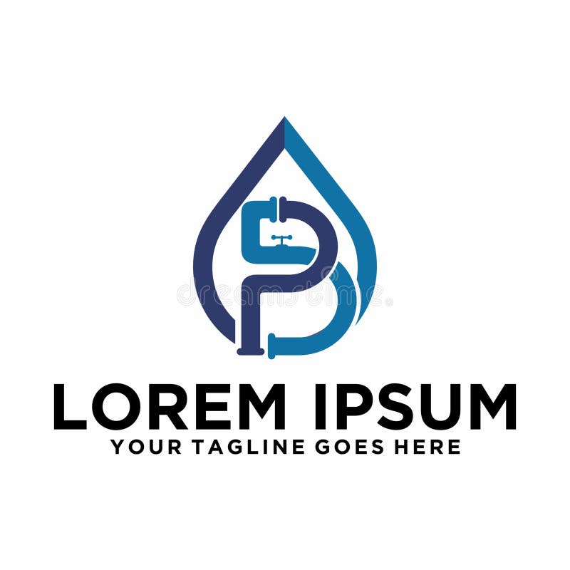 Plumbing PB Letter Logo Idea Stock Illustration - Illustration of icon ...