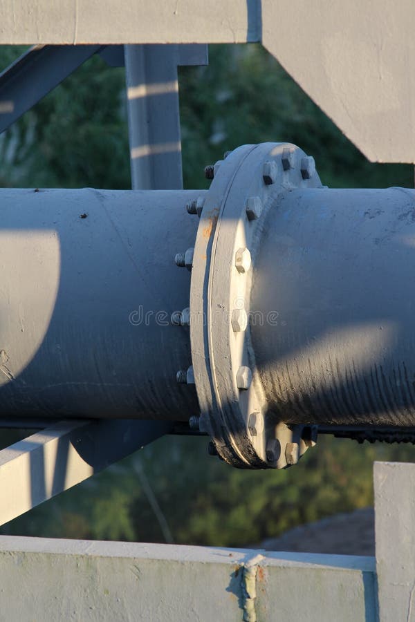 Plumbing Pipe on Pipe-bridge Stock Image - Image of flow, bridge: 150897853