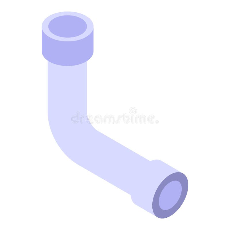 Plumbing Pipe Element Connecting Two Sides Isometric View Stock ...