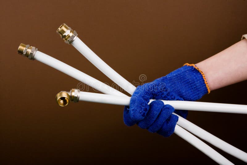 Plumbing Pipes with Fittings Stock Photo - Image of round, plumbing ...