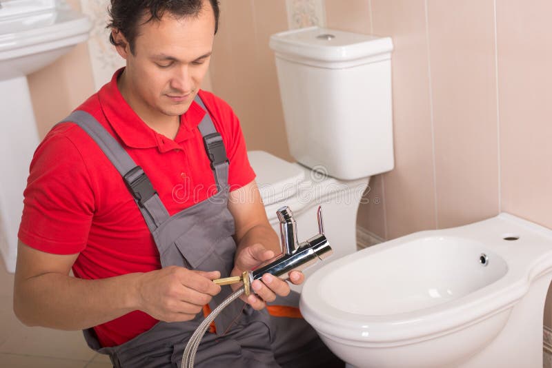 Plumbing stock photo. Image of people, repair, home, installing - 45758798
