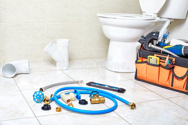 Plumbing repair tools. stock image. Image of service - 140892109