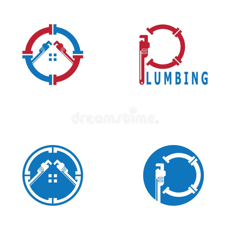 Plumbing Service Logo Icon Vector Illustration Design Template.Plumbing ...
