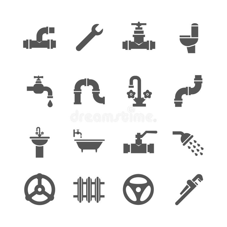 Plumbing Tool Pipe Icons Stock Illustrations – 1,437 Plumbing Tool Pipe ...