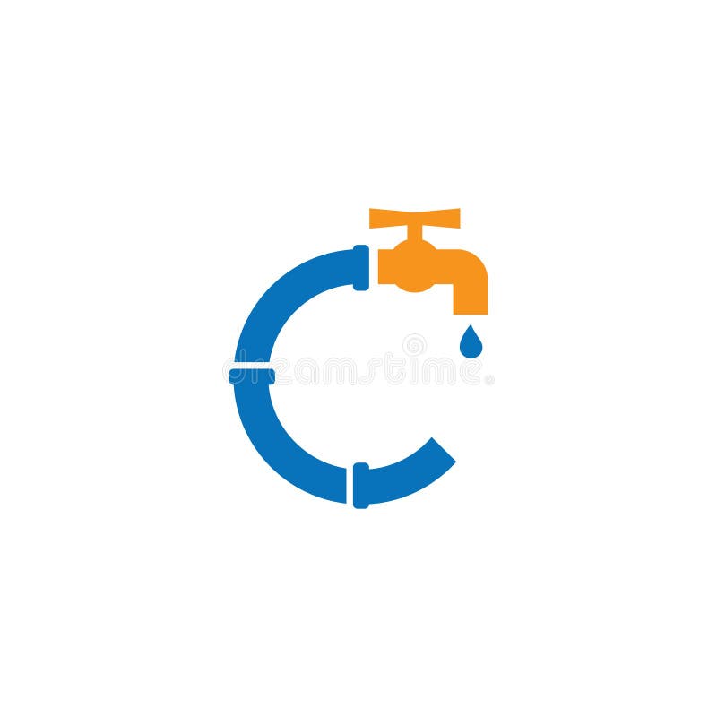 Plumbing symbol stock vector. Illustration of blue, work - 193419996