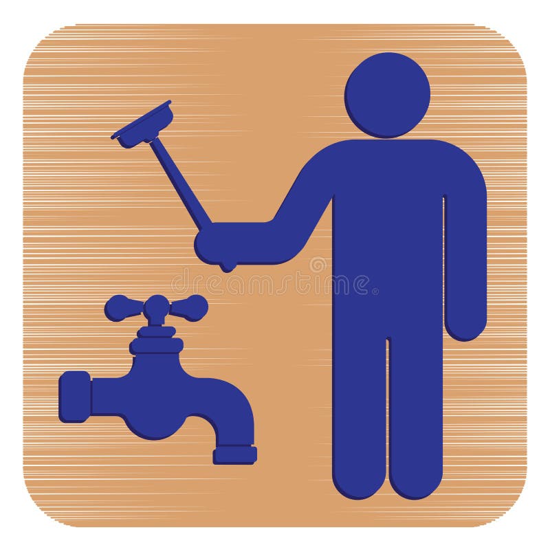 Plumbing work symbol icon stock vector. Illustration of force - 114196525
