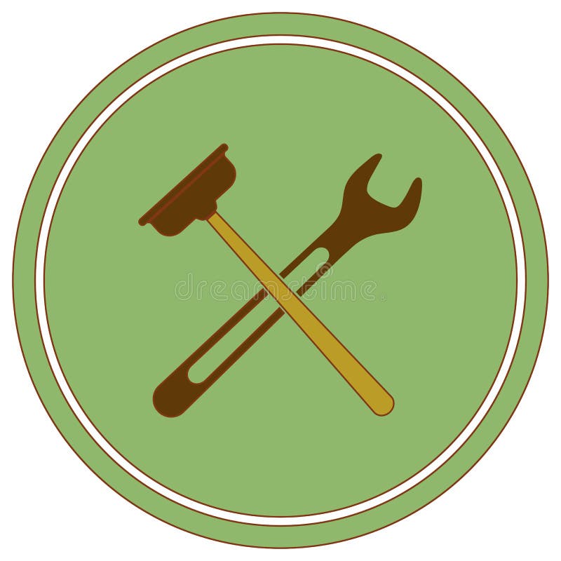 Plumbing work symbol icon stock vector. Illustration of service - 96069007