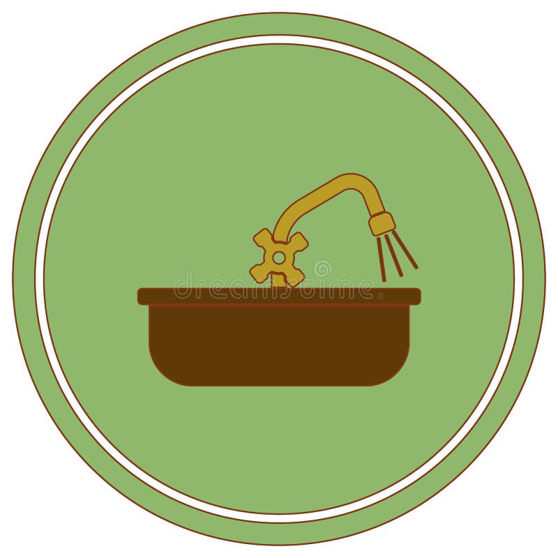 Plumbing work symbol icon stock vector. Illustration of plumbing ...