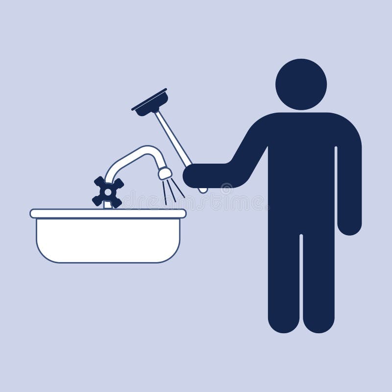 Plumbing work symbol icon stock vector. Illustration of faucet - 99420769