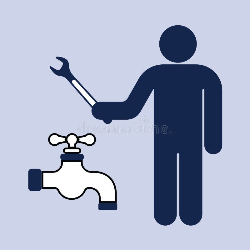 Plumbing work symbol icon stock vector. Illustration of plunger - 103919258