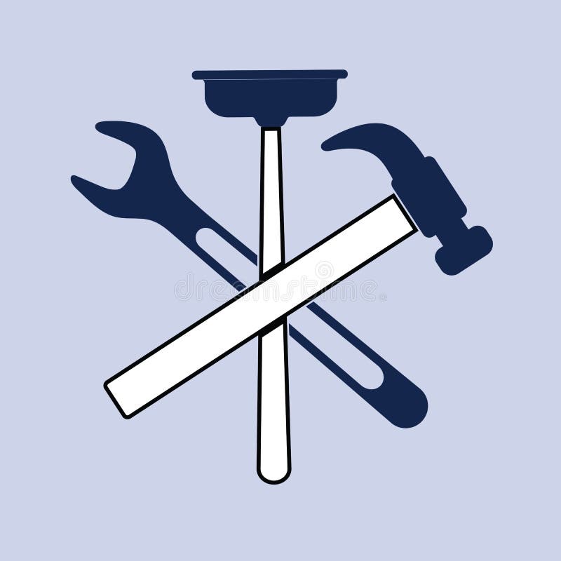 Plumbing work symbol icon stock vector. Illustration of maintenance ...