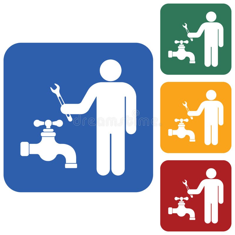 Plumbing work symbol icon stock vector. Illustration of ball - 99420714