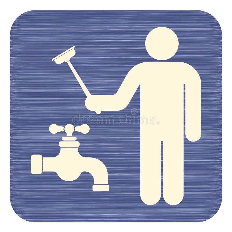 Plumbing work symbol icon stock vector. Illustration of faucet - 106078431