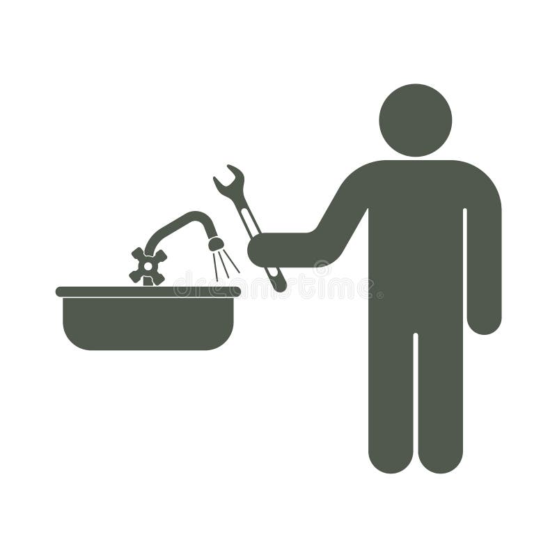 Plumbing work symbol icon stock vector. Illustration of faucet - 94369187