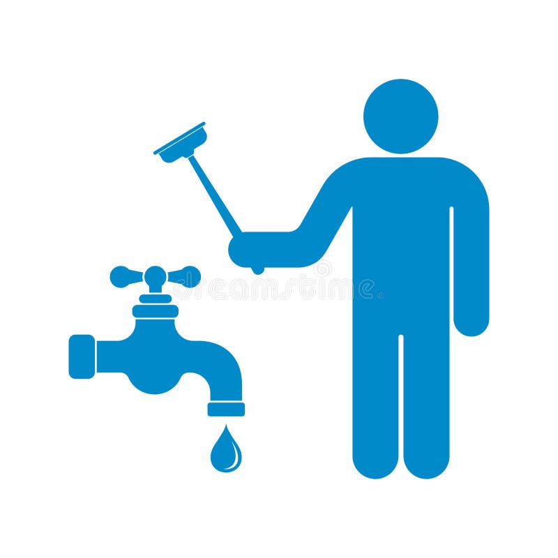 Plumbing work symbol icon stock vector. Illustration of faucet - 96068923