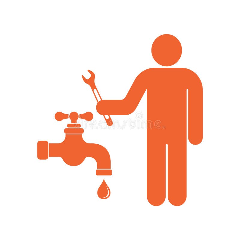 Plumbing work symbol icon stock illustration. Illustration of accessory ...