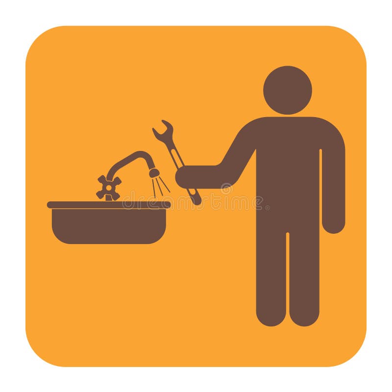 Plumbing work symbol icon stock vector. Illustration of hygiene - 97206882