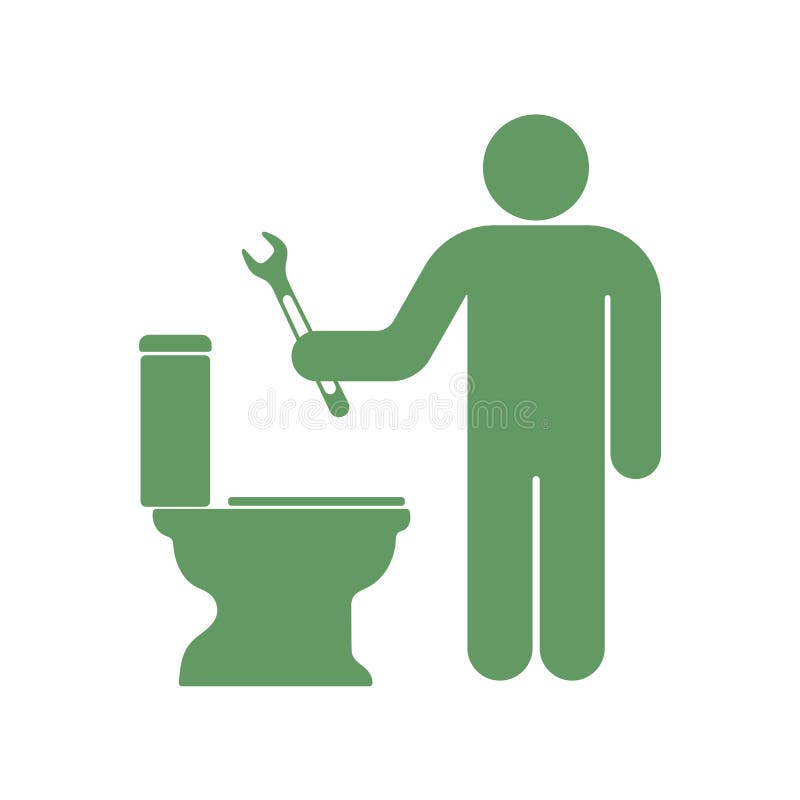 Plumbing work symbol icon stock vector. Illustration of seat - 97543990