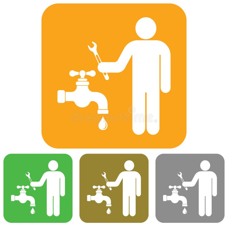 Plumbing work symbol icon stock vector. Illustration of seat - 98949348