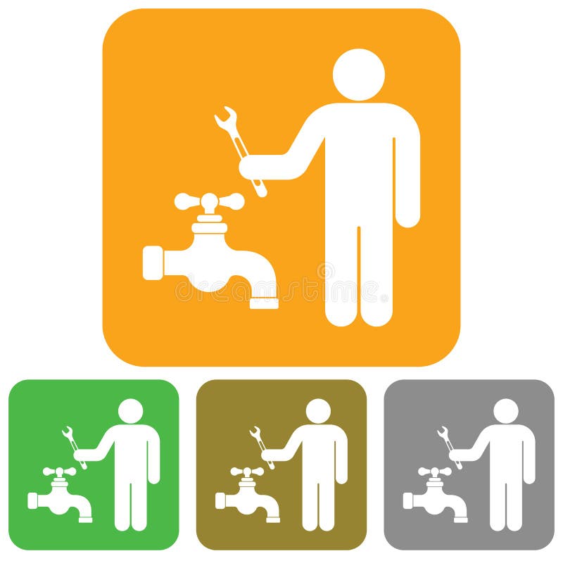 Plumbing work symbol icon stock vector. Illustration of drop - 98949468