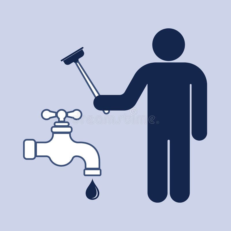 Plumbing work symbol icon stock vector. Illustration of tool - 124457491