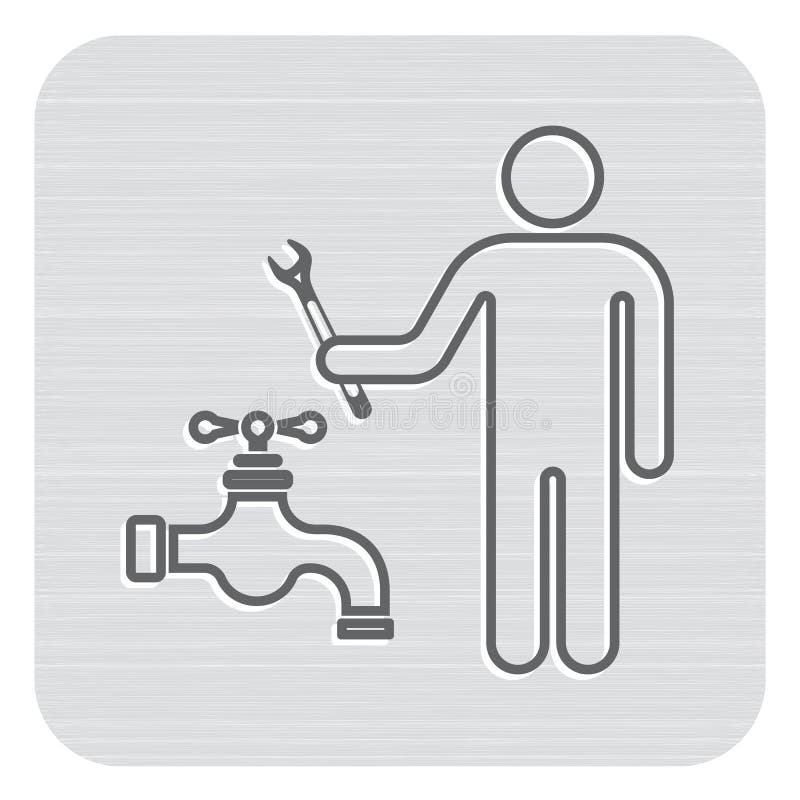 Plumbing work symbol icon stock vector. Illustration of adjustable ...