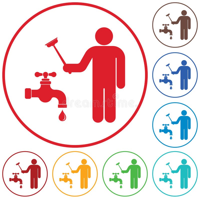 Plumbing work symbol icon stock illustration. Illustration of hygienic ...