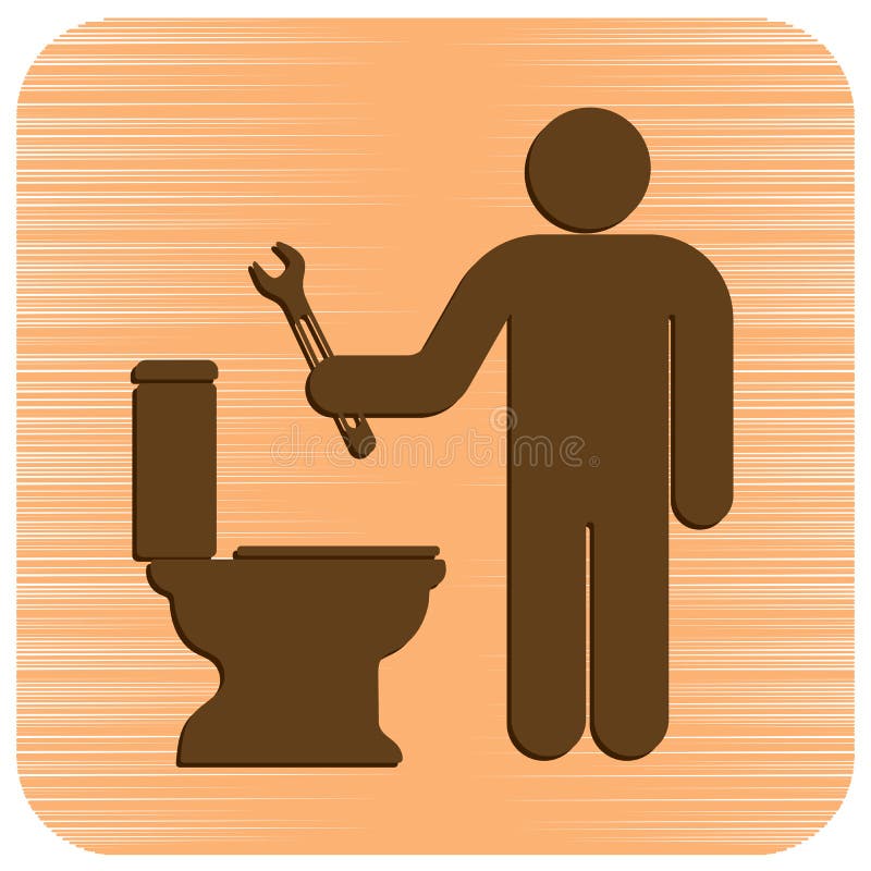 Plumbing work symbol icon stock vector. Illustration of icon - 131428913