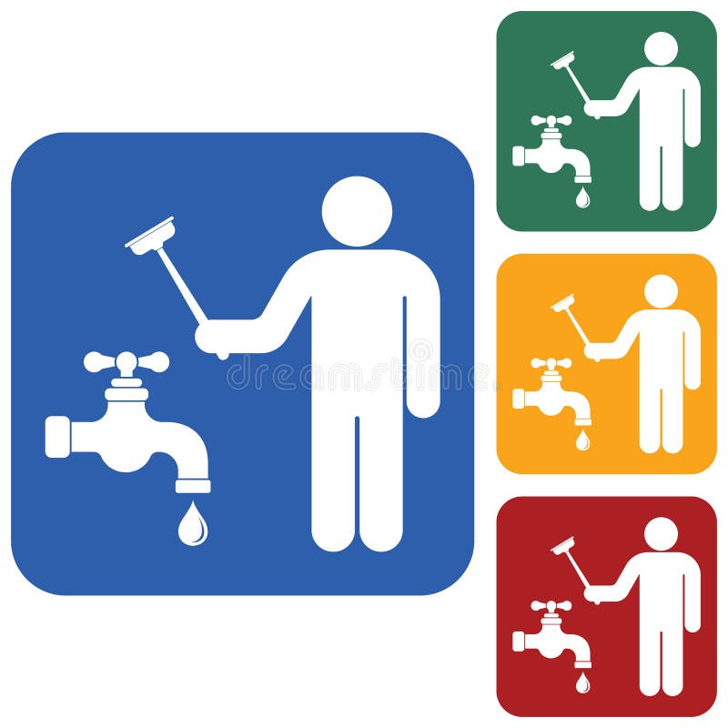 Plumbing work symbol icon stock vector. Illustration of friend - 99420796