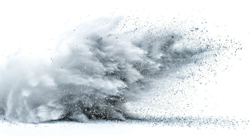 Plume of Grey Dust Explodes Outward, Leaving a Trail of Tiny Particles ...