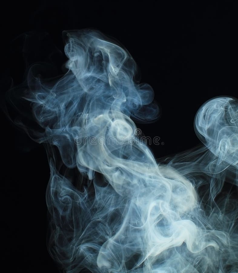 Abstract White Smoke Texture on Black Background Stock Image - Image of ...