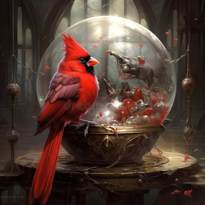 Plump Cardinal Made with Generative AI Illustration Stock Illustration ...